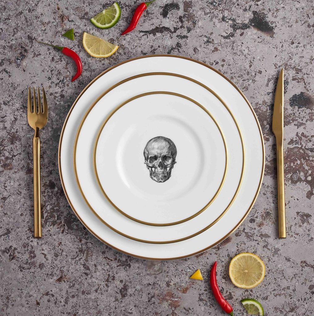 Skull Bone China Plate – Melody Rose London