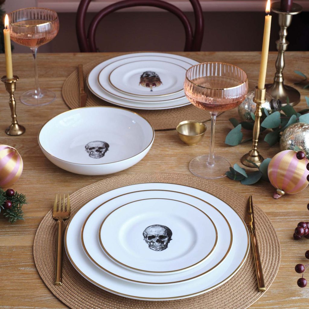 Skull Bone China Plate – Melody Rose London